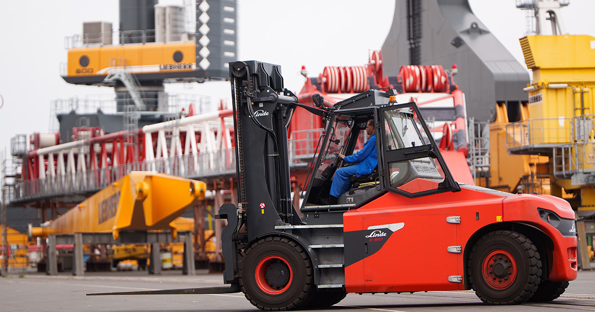 Der Linde E160 überzeugt bei Liebherr im Feldtest