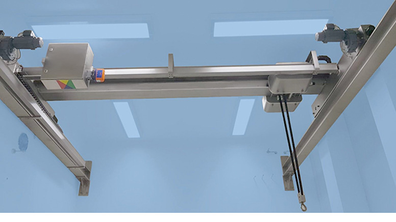 Reinraumkran mit Halbautomatik und Pendeldämpfung für ISO 5-Reinräume ...
